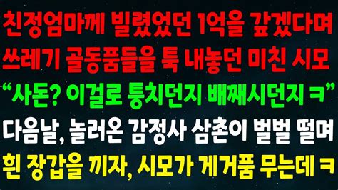 실화사연 친정엄마께 빌린 1억 갚겠다며 쓰레기 골동품을 준 시모 사돈 이걸로 퉁치던지 배째던지 다음날 놀러온 감정사