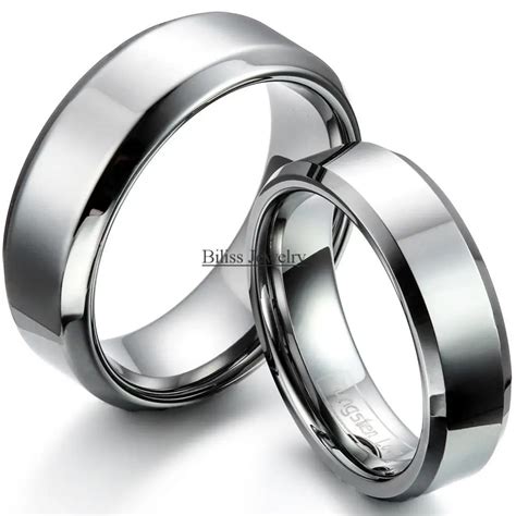 Anillo De Boda De Carburo De Tungsteno Para Hombre Y Mujer Sortija De