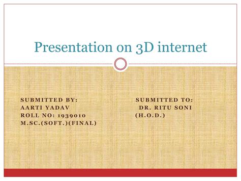 D Internet Ppt On D Internet PPT