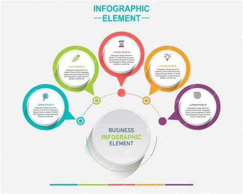 Premium Vector Presentation Elements Vector Colorful Business Flowchart