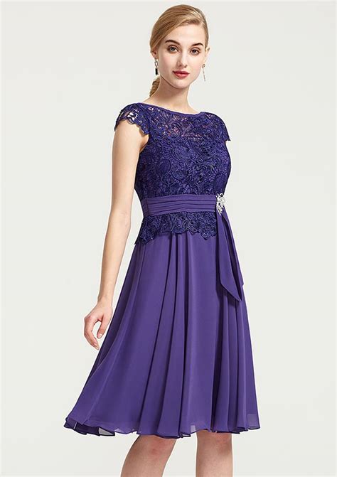 Sleeveless Bateau Knee Length A Lineprincess Chiffon Bridesmaid Dress