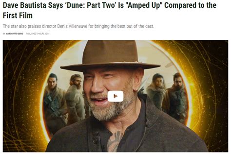 데이브 바티스타 듄 파트 2는 훨씬 더 거대해질 것이다 영화 Tv 에펨코리아