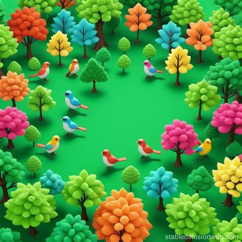 Vibrant Forest Canopy D Animation Stable Diffusion Online