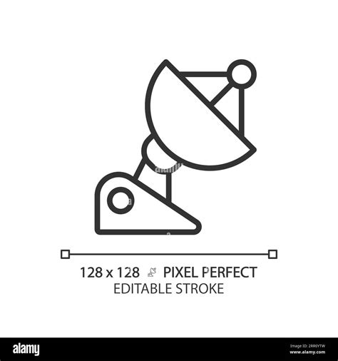 Parabolic Dish Pixel Perfect Linear Icon Stock Vector Image And Art Alamy