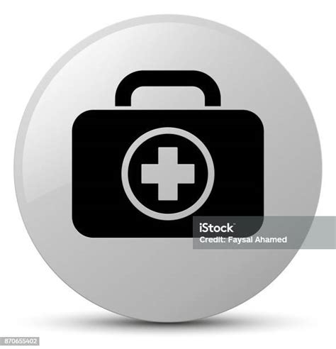 急救箱圖示白色圓形按鈕向量圖形及更多健保和醫療圖片 健保和醫療 協助 圓形 Istock