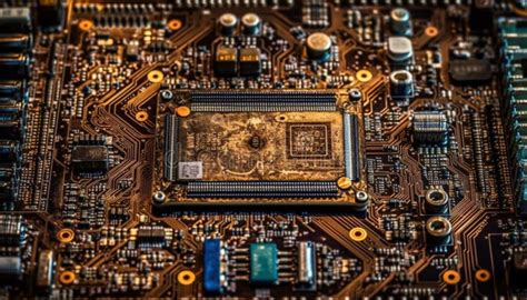 Complexity Of The Electronics Industry Captured In Close Up Circuit Board Generated By Ai Stock