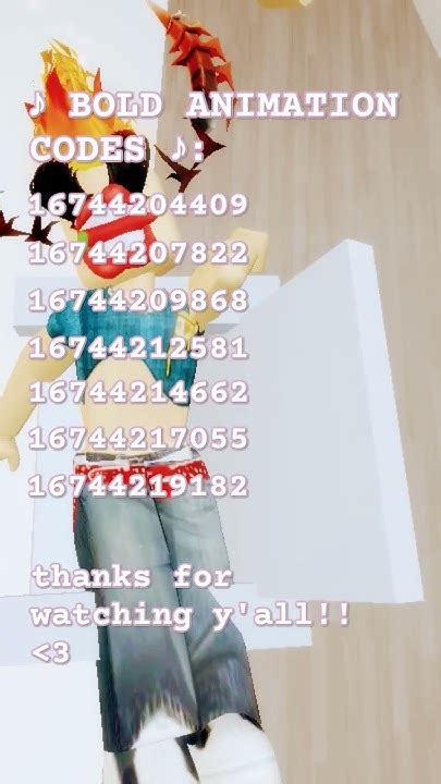 ☁️ Bold Animation Codes For Brookhaven And Berry Ave ☁️ Preppy Roblox Bloxburg Animation ♪ 👁️