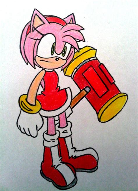 Amy Rose And Her Hammer By Danielasdoodles On Deviantart