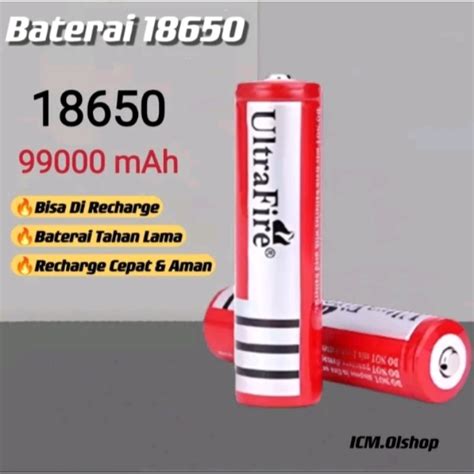 Jual Baterai 18650 6800mah 3 7V Li Ion Shopee Indonesia