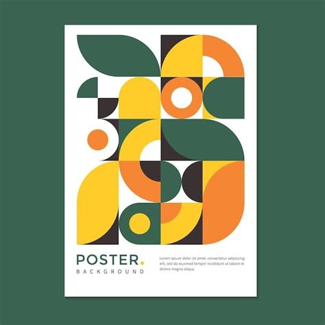 Poster With Abstract Geometric Background Premium Vector Geometric