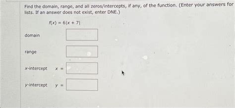 find the domain range and all zeros intercepts if
