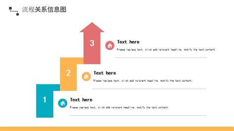 อินโฟกราฟิก Ppt ความสัมพันธ์ของกระบวนการที่มีสีสัน เทมเพลต Powerpoint