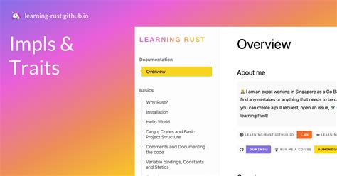 Impls And Traits · Learning Rust