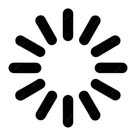 웹 사이트 버퍼 또는 프리 로더 애니메이션을 위한 최소한의 단일 로딩 아이콘 프리미엄 벡터