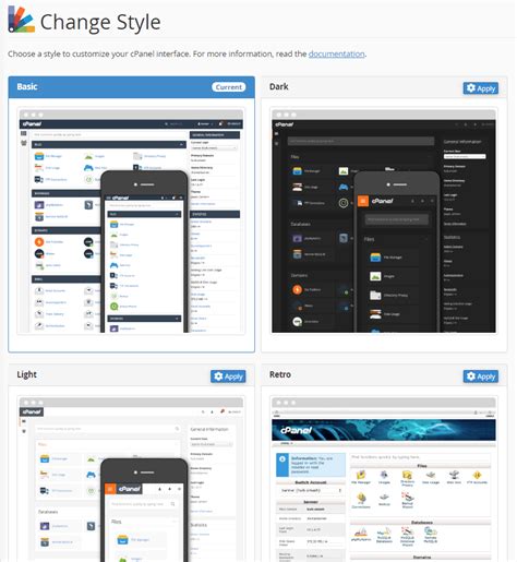 Change Your CPanel Style Dataplugs
