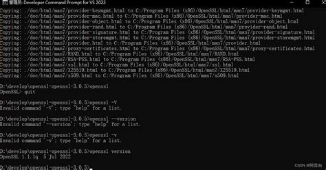 Windows 平台下编译openssl 最新版本 305