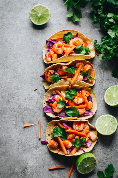 Sriracha Lime Shrimp Tacos Recipe Best Healthy Dinner Recipes