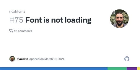 Font Is Not Loading · Issue 75 · Nuxtfonts · Github