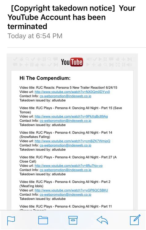 Noooo Rjc The Compendium Has Been Terminated Because We Received
