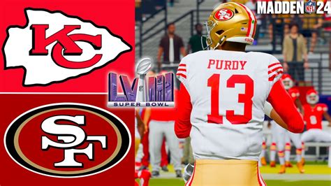 Chiefs Vs 49ers Simulation Super Bowl 58 Madden 24 PS5 YouTube