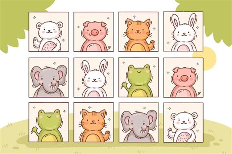 Free Vector Hand Drawn Memory Game Cards