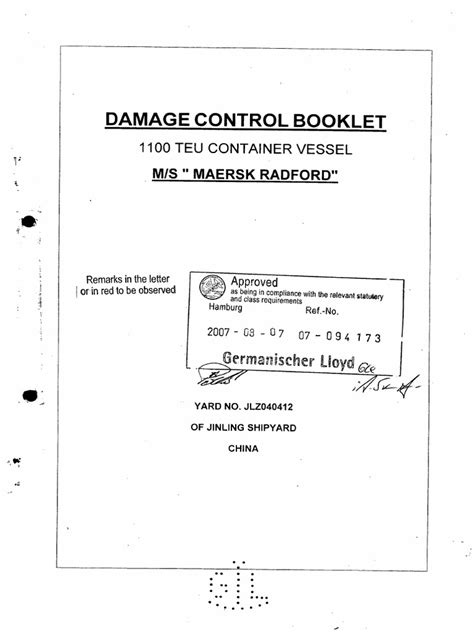 Damage Control Booklet - 1 | PDF | Water Transport | Shipping