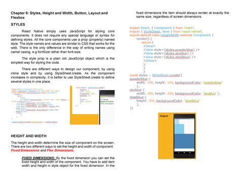styles height and width button layout and flexbox chapter 9
