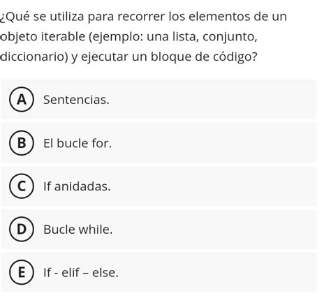 Solved ¿qué Se Utiliza Para Recorrer Los Elementos De Un Objeto