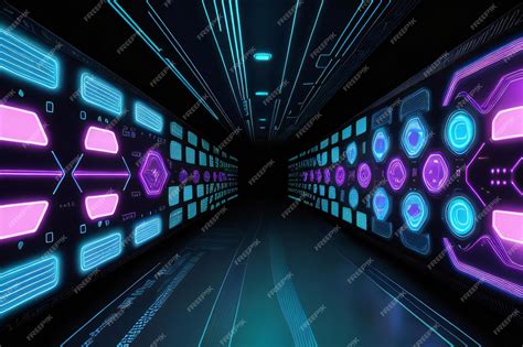 Premium Ai Image A Blue And Purple Abstract Background With Lines And Dots