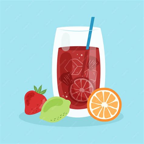 손으로 그린 스타일의 상그리아 그림 무료 벡터