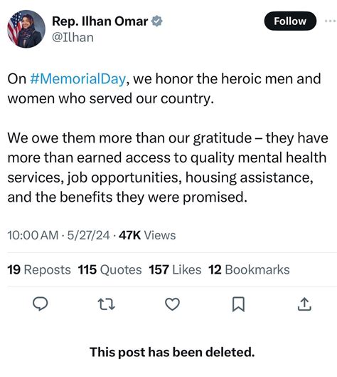 Anti Us Reps Ilhan Omar Cori Bush Confuse Memorial Day With