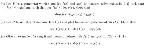 solved a ﻿let r ﻿be a commutative ring and let f x ﻿and