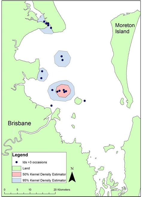 Map Showing The Results Of The Kernel Density Analysis Representing