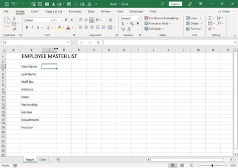 How To Create Common Input Form Using Vba Codes Not Userform