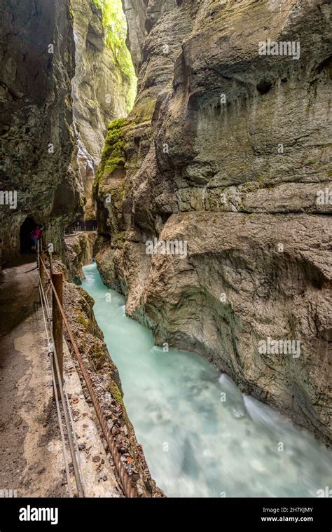 Hiking Trail Along The Partnachklamm In Garmisch Partenkirchen Bavaria