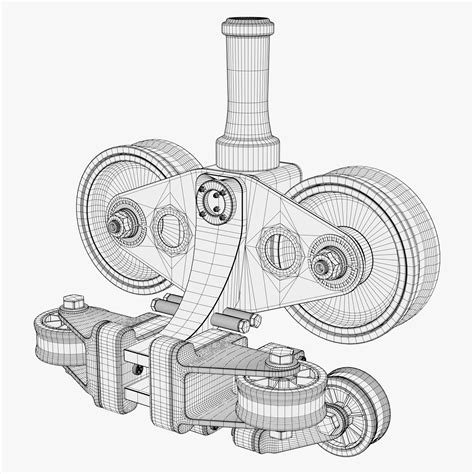 Industrial Roller Trolley Assembly M1 3d Model By Zurel