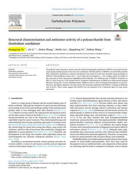 PDF Structural Characterization And Antitumor Activity Of A