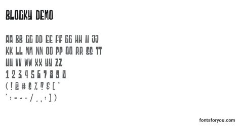 Blocky Demo Font Download For Free Online