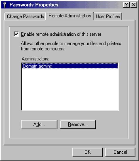 Allowing Remote Registry Configuration