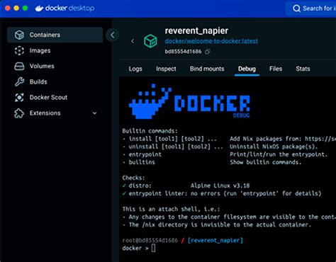 デバッグのときにdockerコンテナにシェルやデバッグツール群を組み込める「docker Debug」が正式リリース － Publickey