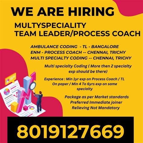 Aparna Mallela On Linkedin Openings For Medical Coder Team Lead Process Coach Chennai