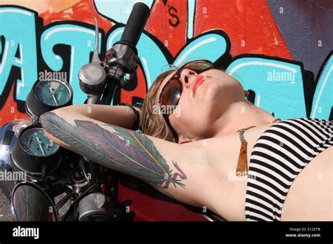 Motorcycle Pin Up Tattoo