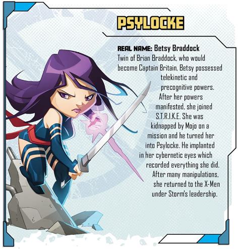 Psylocke A Betsy Braddock Psylocke X Men Marvel Comic Universe