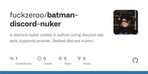 Github Vz Batman Discord Nuker A Discord Nuker Coded In Python
