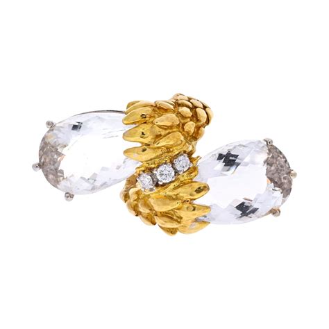 Baccarat Crystal Gold Ring At StDibs Baccarat Crystal Ring Baccarat Ring