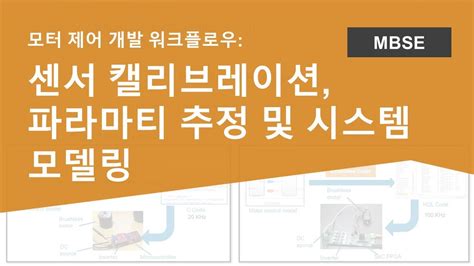 모터 제어 개발 워크플로우 센서 캘리브레이션 파라마티 추정 및 시스템 모델링 Youtube