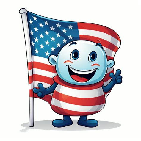 Cartoon Usa Flag Vector Illustration Premium Ai Generated Image