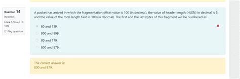 Solved A Packet Has Arrived In Which The Fragmentation Chegg