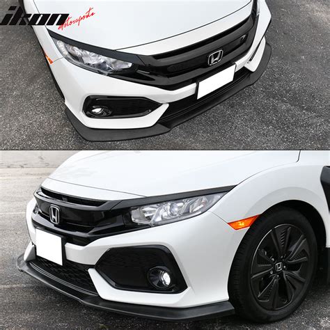 2017 2019 Honda Civic Si Coupehbsedan Gt Style Front Bumper Lip