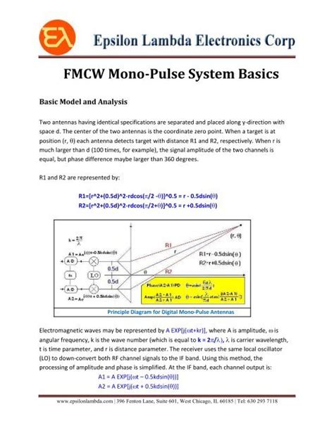 FMCW Mono Pulse System Basics